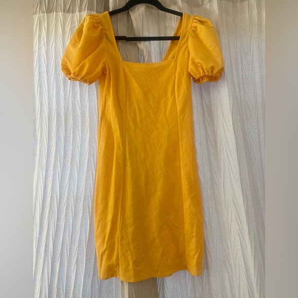 Mango | Dresses | Mwt Mango Dress With Puff Sleeve | Poshmark